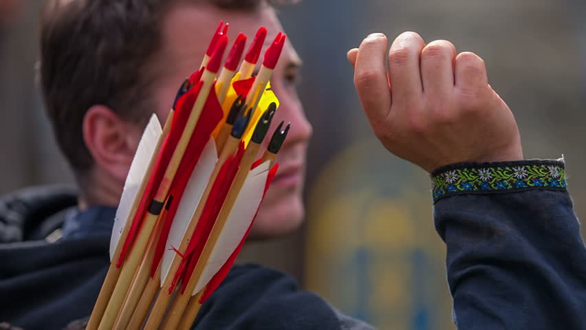 young knight taking arrow out quiever Stock Footage Video (100% Royalty ...