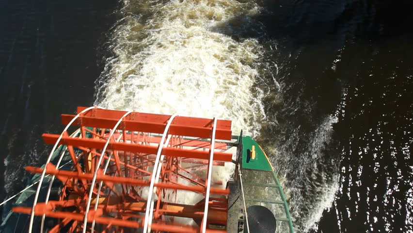 Paddle Boat Rear Paddle Pushing Stock Footage Video (100% Royalty-free ...