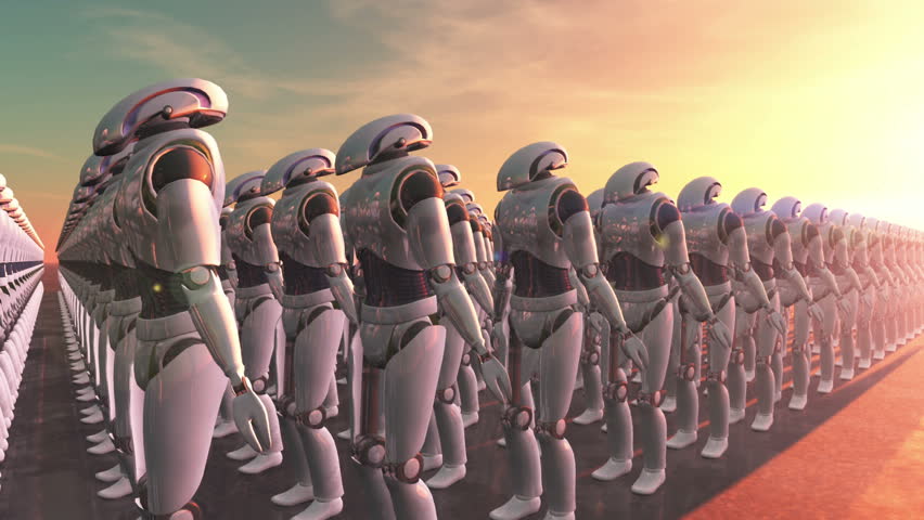 marching robots Stock Footage Video (100% Royalty-free) 1668037 ...