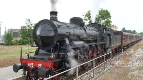 Steam Engine Train Stopped Station Trains Stock Footage Video (100% ...
