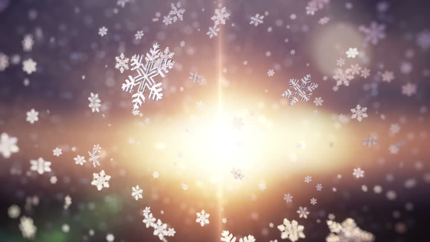 Falling Snowflakes. Loop Stock Footage Video (100% Royalty-free ...