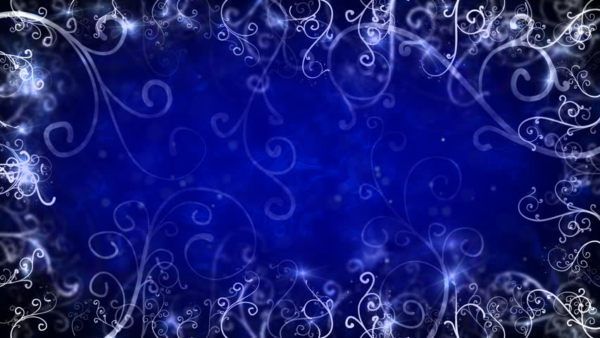 blue flourishes frame loop background Stock Footage Video (100% Royalty ...