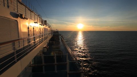 Sunset On Ship Sea Stock Footage Video (100% Royalty-free) 1672618 ...