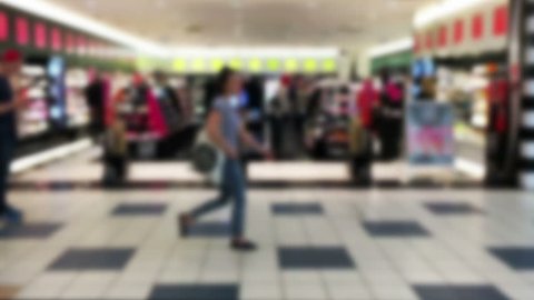 Entrance Store Shopping Blurred Abstract Background Stock Footage Video ...