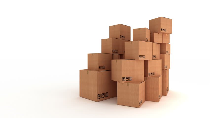 stack carton boxes different size rotating Stock Footage Video (100% ...