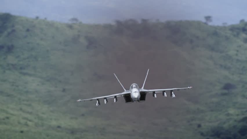 military fighter jet f-18 flying aggressively Stock Footage Video (100% ...