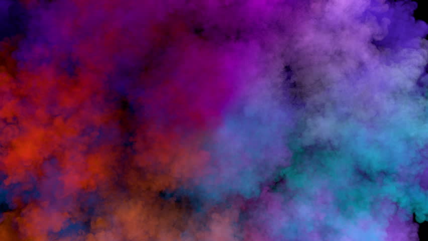 colored smoke radial explosion on black Stock Footage Video (100% ...