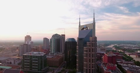 Batman Building Att Tower Nashville Tennessee Stock Footage Video (100% ...