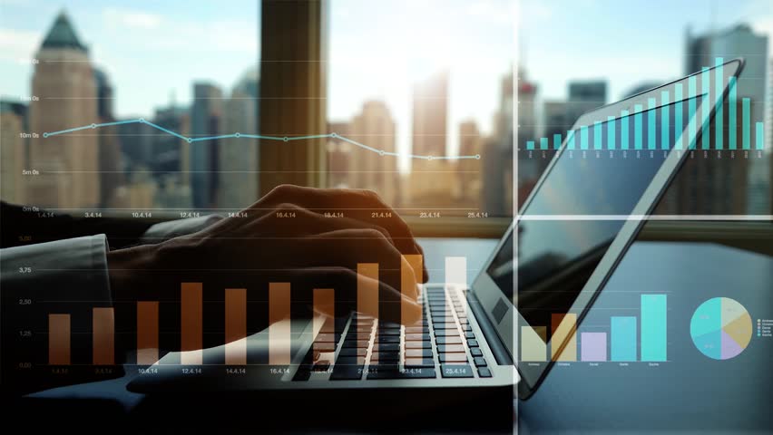 Digital Animation Finance Business Market Data Stock Footage Video (100 ...