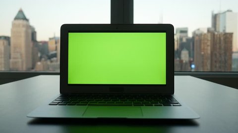 Laptop Computer Isolated Green Screen Background Stock Footage Video ...
