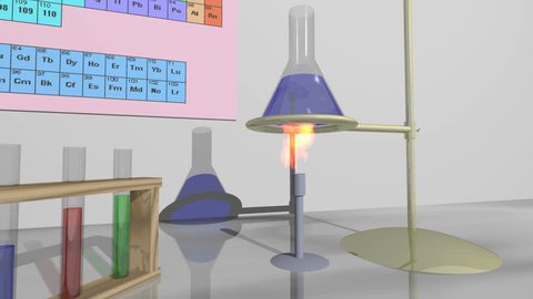 Chemistry Lab Computer Generated Hd Seamless Stock Footage Video (100% ...