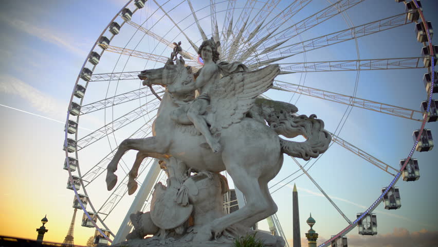 Mercury Riding Pegasus Statue and Stock Footage Video (100% Royalty ...