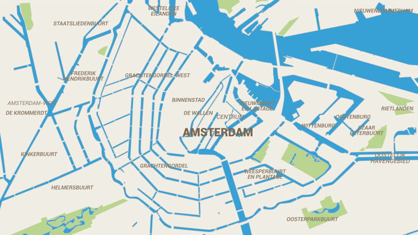 amsterdam map animation 4k Stock Footage Video (100% Royalty-free ...