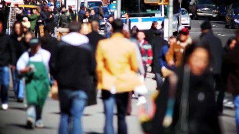 time lapse crowd people walking crossing Stock Footage Video (100% ...
