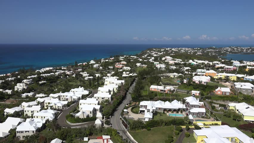 scenic aerial view bermuda gibbs hill Stock Footage Video (100% Royalty ...