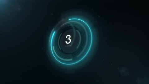 4k high-tech digital countdown timer on Stock Footage Video (100% ...