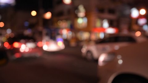 defocused night traffic lights time lapse Stock Footage Video (100% ...