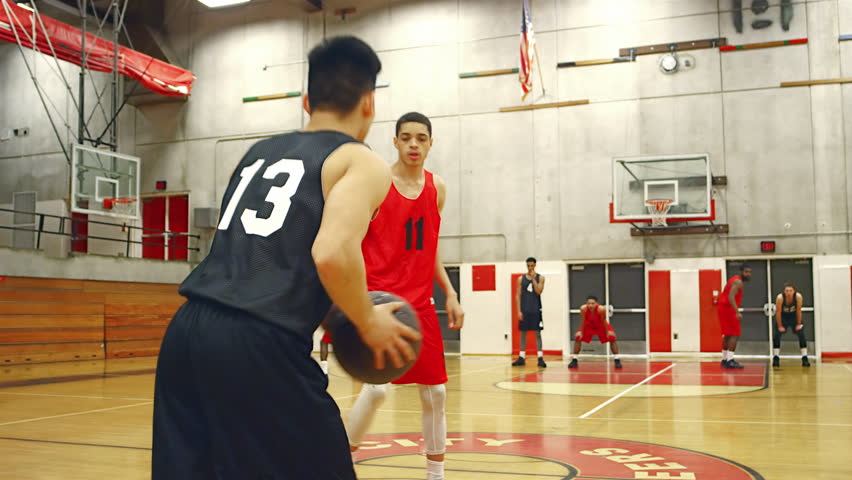 Basketball Players Passing the Ball Stock Footage Video (100% Royalty ...