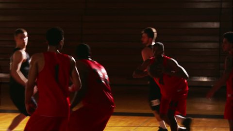 Two Basketball Teams Each Make Basket Stock Footage Video (100% Royalty ...