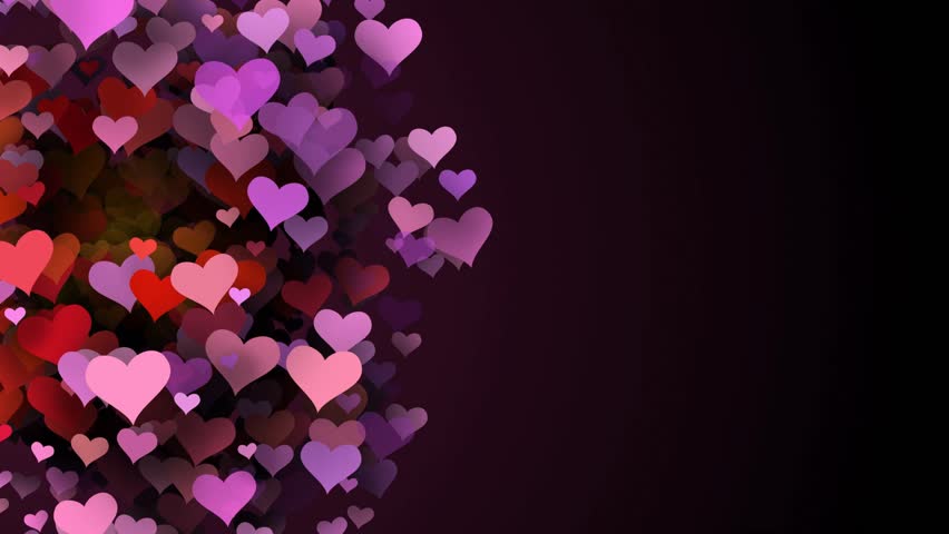 multi color hearts abstract background valentine Stock Footage Video ...