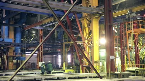 Industrial Interior Huge Plant Building Inside Stock Footage Video (100 ...