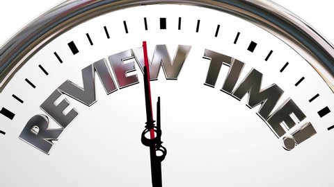 Review Time Clock Evaluation Rating Words Stock Footage Video (100% ...