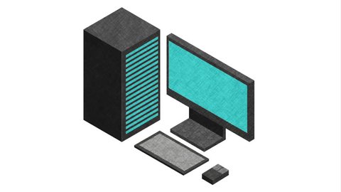 Computer Server Rack Isometric 3d Icon Stock Vector (Royalty Free ...