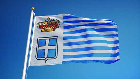 Principality Seborga Flag Waving Slow Motion Stock Footage Video (100% ...