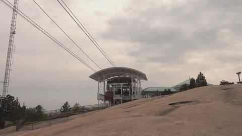 Summit Skyride Ropeway Stone Mountain National Stock Footage Video (100 ...