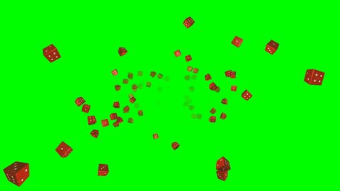 Video Stok Flying Dice Seamless Loop Overlay Green (100% Tanpa Royalti ...