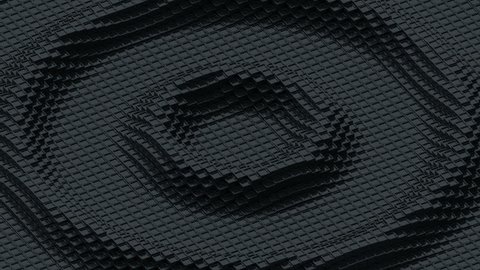 Ripples Small Black Cubes Loop Ready Stock Footage Video (100% Royalty ...