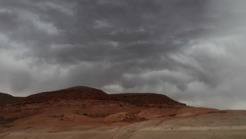 Rain Storm Over the Desert Stock Footage Video (100% Royalty-free ...
