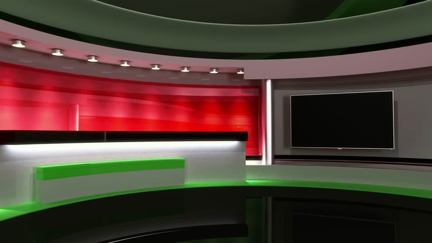 Tv Studio Studio News Studio Newsroom Stock Footage Video (100% Royalty ...