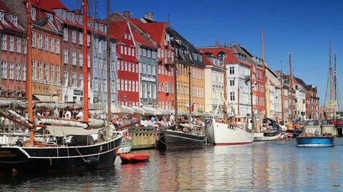 Denmark July 2010 Boat Harbor Copenhagen Stock Footage Video (100% ...