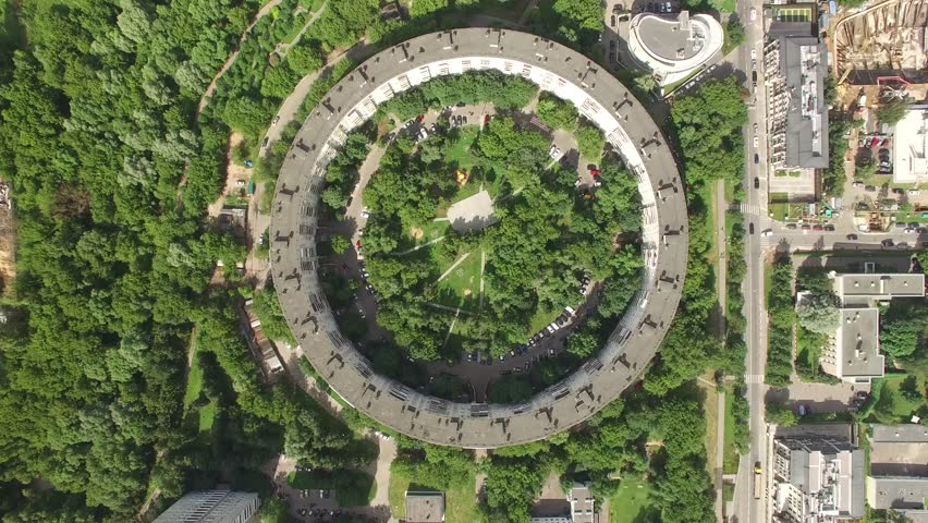 circle round residential building olympic ring Stock Footage Video (100 ...