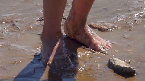 Slow Motion Child Trampled Mud Stock Footage Video (100% Royalty-free ...