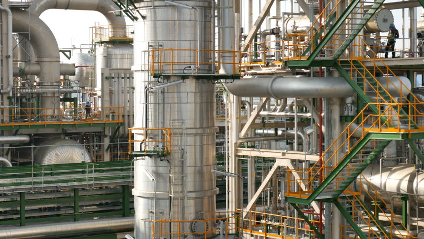 Complex Engineering Constructions of Process Stock Footage Video (100% ...