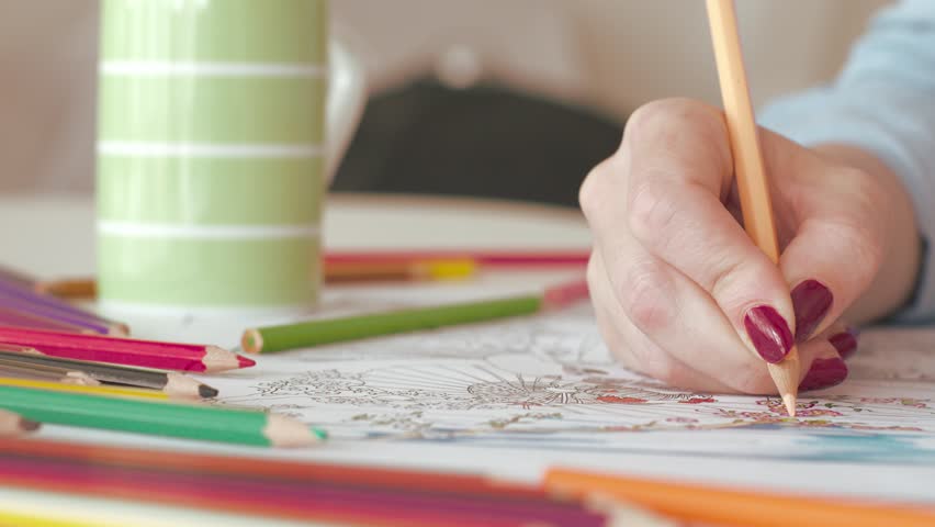 Coloring Book Adult Stock Video Footage | Royalty Free Coloring Book ...