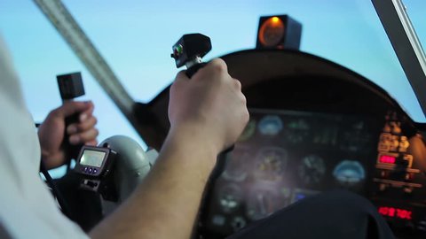 Hands Beginner Pilot Shaking During First Stock Footage Video (100% ...
