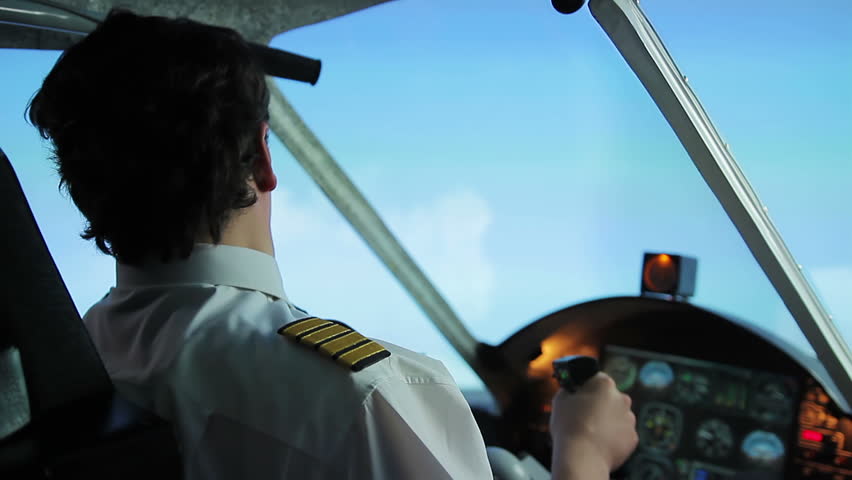 Strained Pilot Maneuvering Aircraft in Stock Footage Video (100% ...