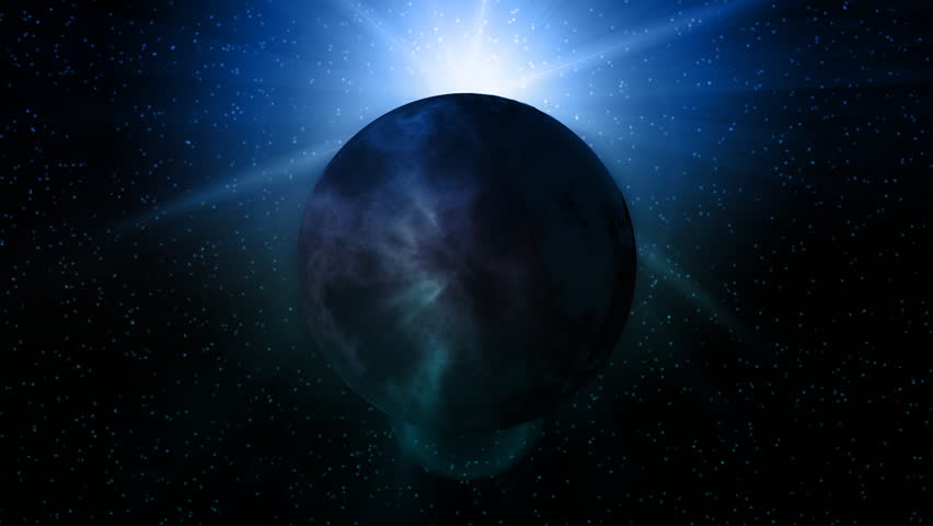blue alien planet outer space Stock Footage Video (100% Royalty-free ...