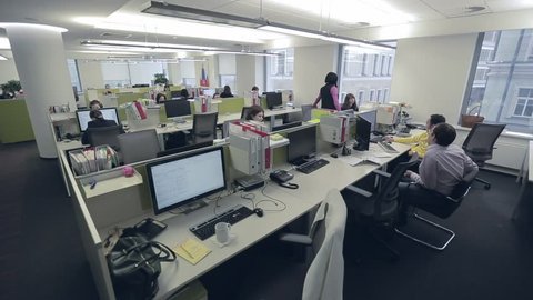 Interior Busy Modern Open Plan Office Stock Photo 633468920 | Shutterstock