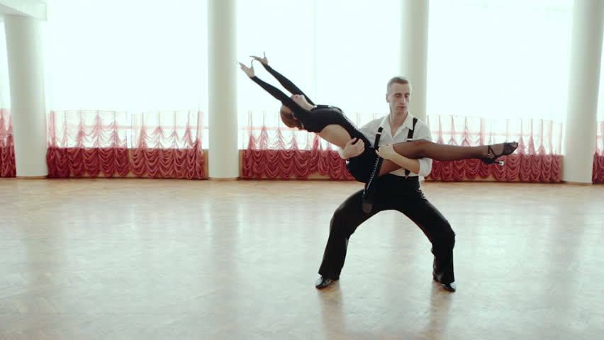 dance on floor two professional dancers Stock Footage Video (100% ...