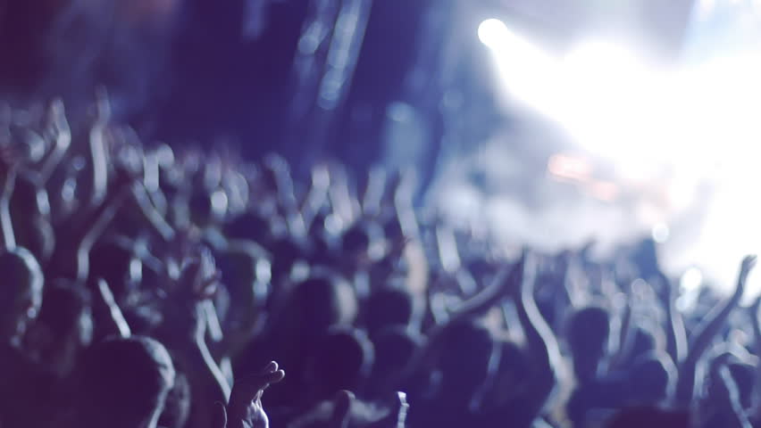 iconic rock concert front row crowd Stock Footage Video (100% Royalty ...