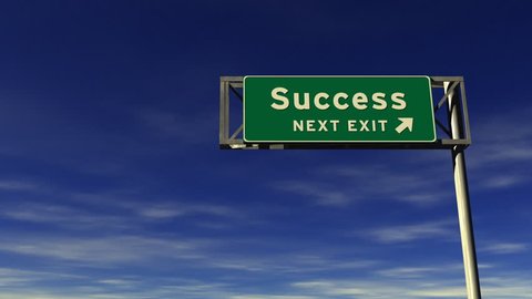 Success Freeway Exit Sign Stock Footage Video (100% Royalty-free ...