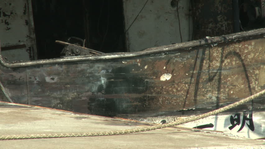 Burnt Out Ships in Port Stock Footage Video (100% Royalty-free) 1750781 ...