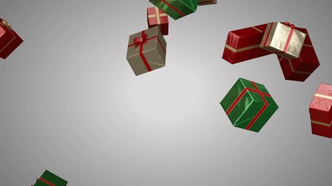 Different Gift Boxes Falling Down Holiday Stock Footage Video (100% ...