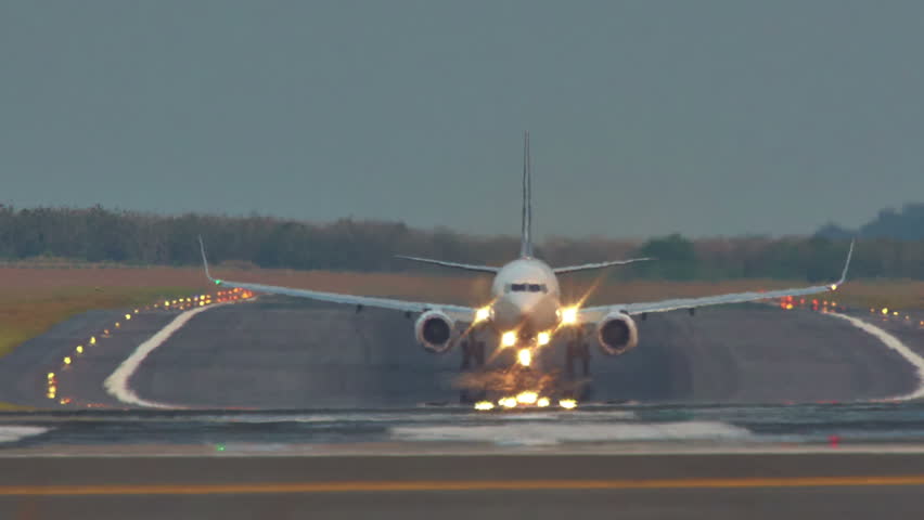 summer sunset phuket airport jet plain Stock Footage Video (100% ...