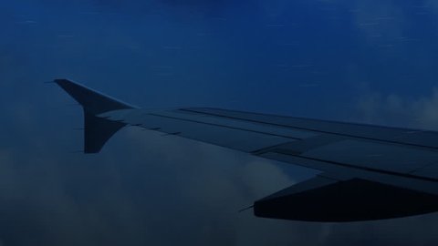 Flying On Jet Plane Through Storm Stock Footage Video (100% Royalty ...