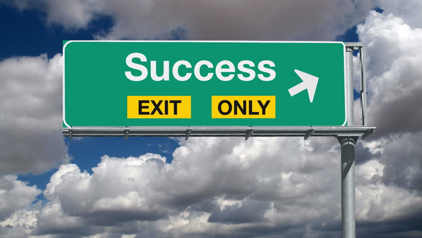 Success Exit Only Highway Sign Stock Footage Video (100% Royalty-free ...